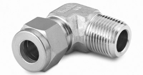 Elbow ,SUS 316,3/8" NPT Male X 10mm OD Tubing Connector