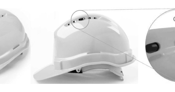 M-601S SLIDE-LOCK HARD HAT-WHITE WITH CHIN STRAP