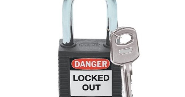 Black 38MM SAFETY LOTO PADLOCK ,Keyed Difference each Pad Lock