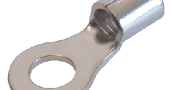 High temp s/steel cable lug 6mm², 100pcs/pkt