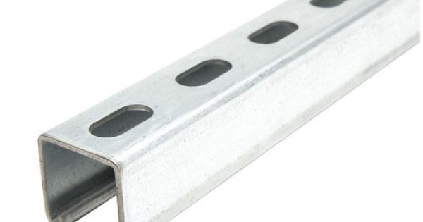SS304 Single Perforated Unistrut Channel, 2.5 T X 41 W X 41 H X 6000 L
