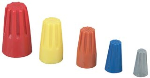 TWIST, SCREW TYPE, END CABLE LUG PLASTIC CAP, 100PCS/PKT, SIZE: 16 ...